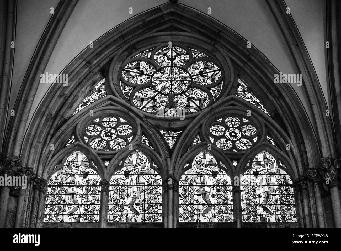 Cologne, North Rhine Westphalia, Germany - August 2018: Black and white ...