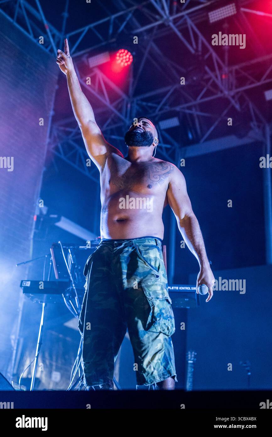 Budapest, Hungary – 08 Aug 2025 – Dutch rapper Mula B performs on the ...