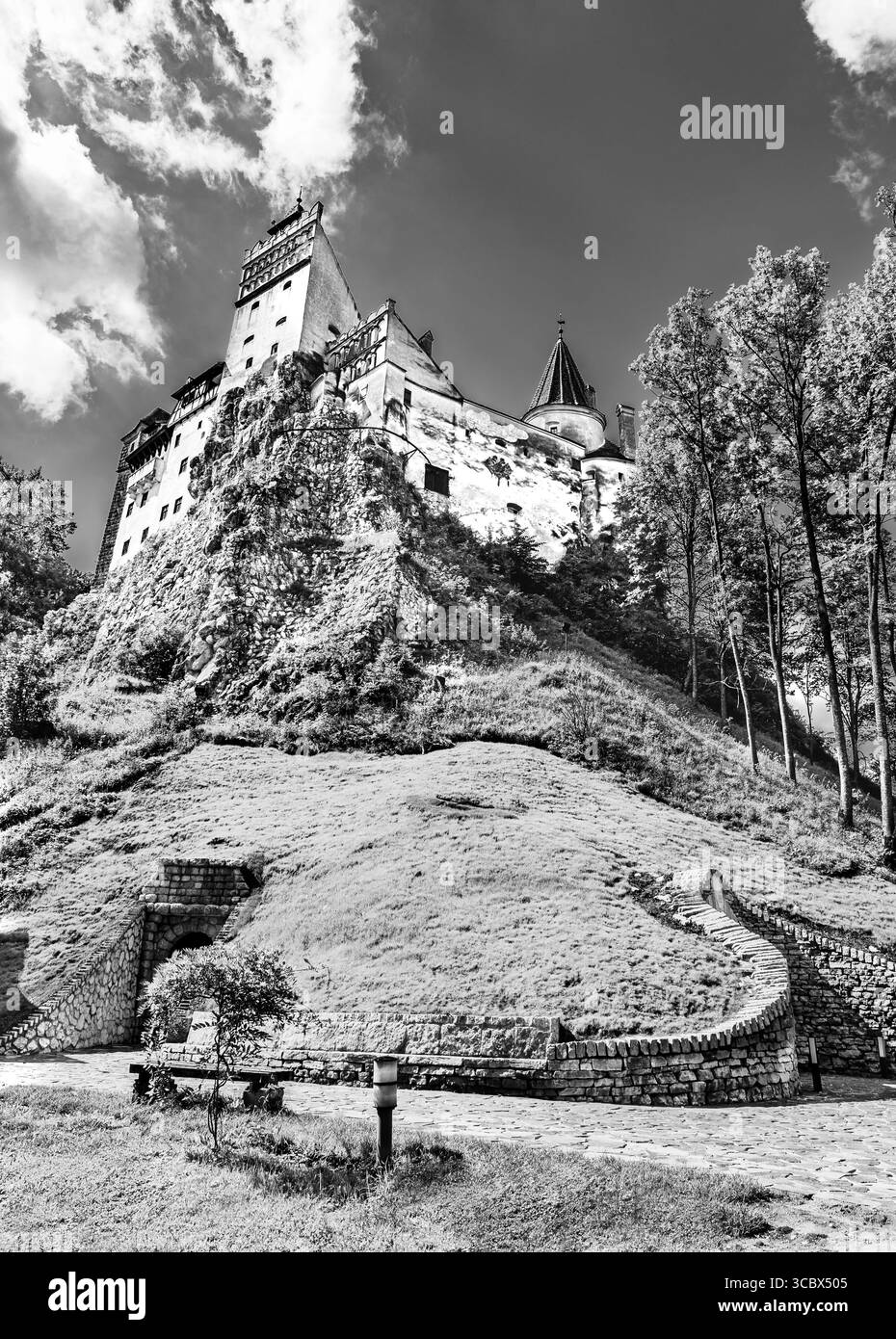 Bran castle near braşov Black and White Stock Photos & Images - Alamy