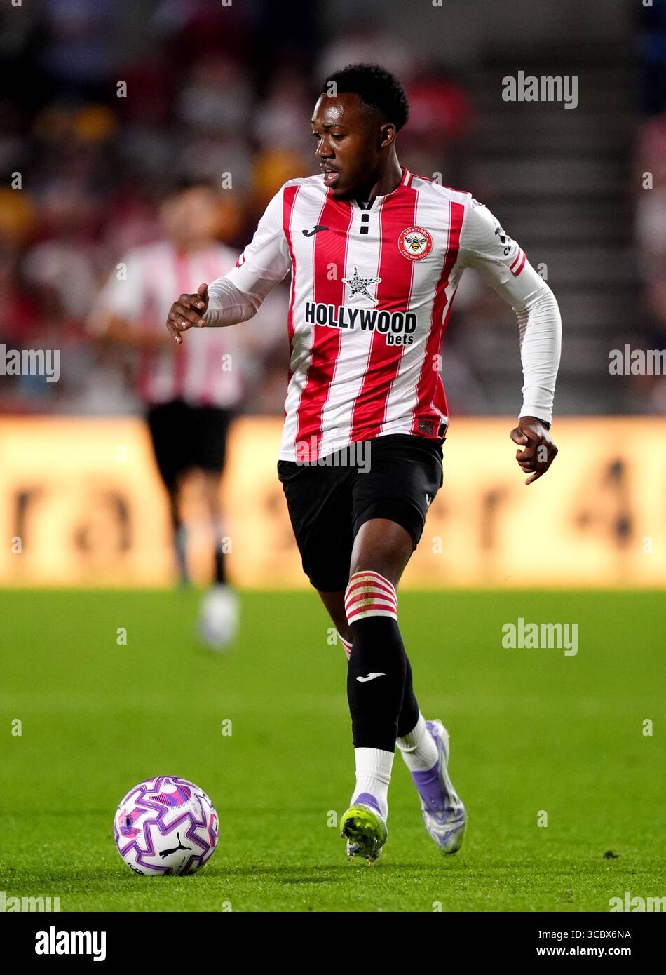Brentford's Antoni Milambo during the pre-season friendly match at the ...