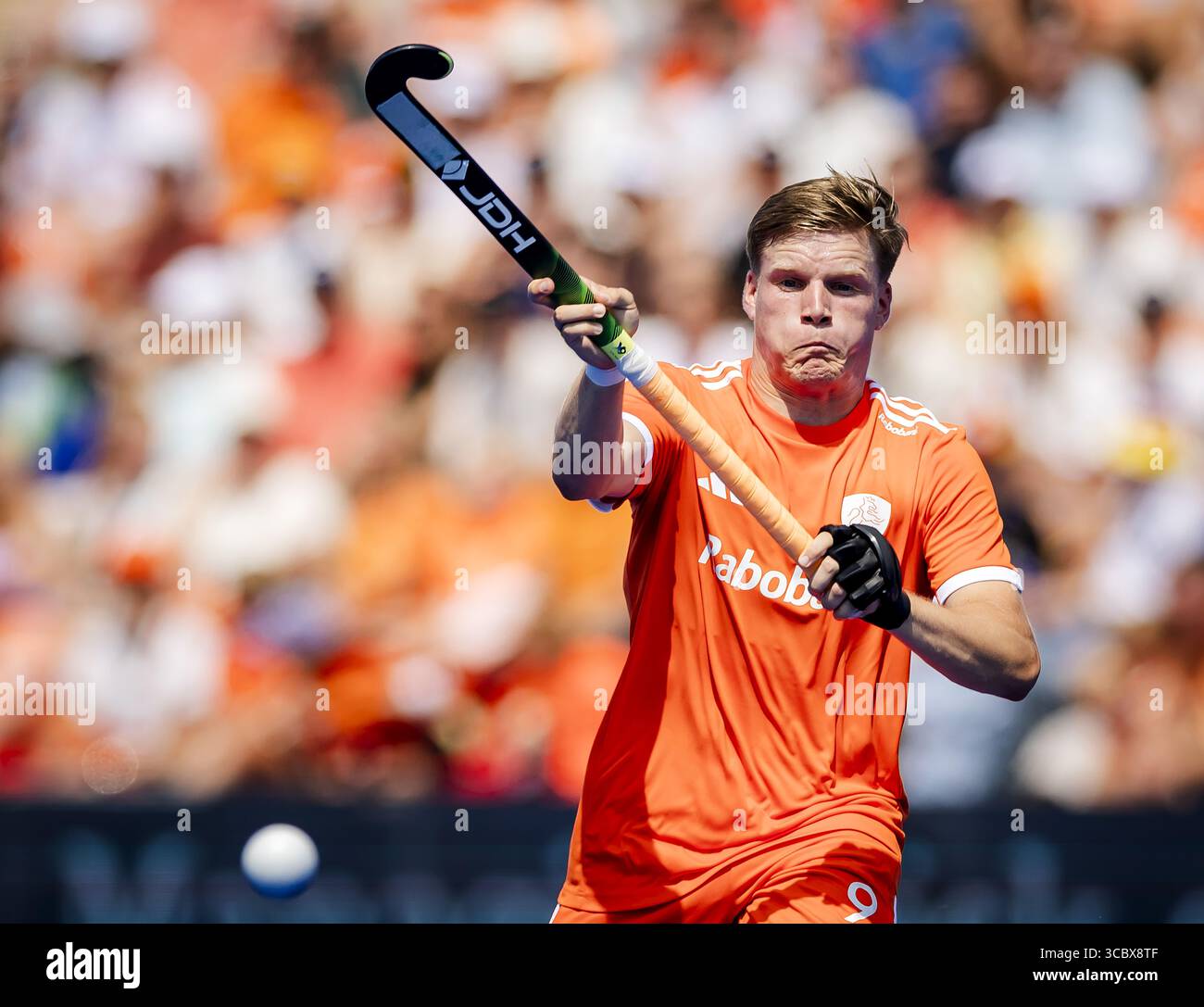 MONCHENGLADBACH - Koen Bijen of the Netherlands in action against Spain ...