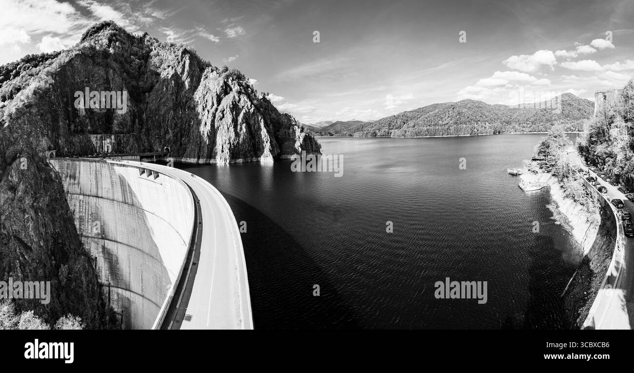 Rock lake dam Black and White Stock Photos & Images - Alamy