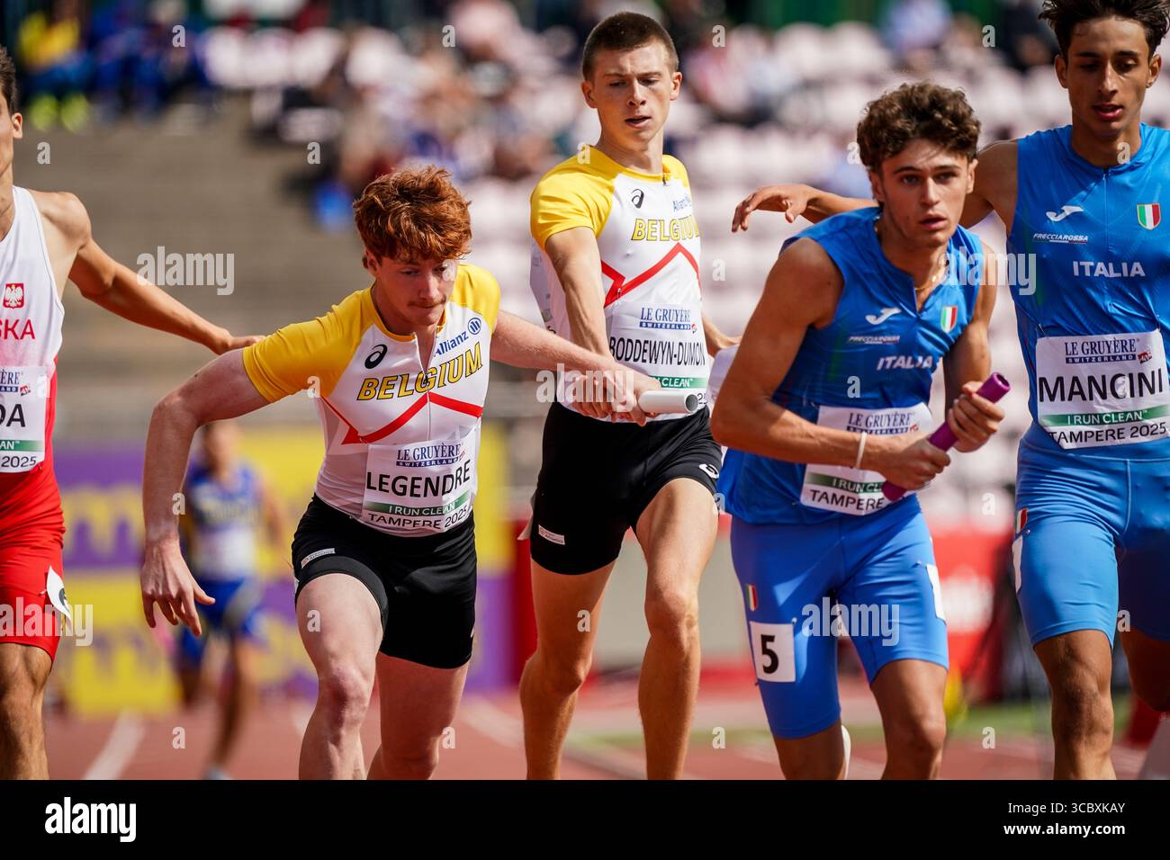 Austria 4 x 400m Relay pictured during the European Athletics U20 Championships, in Tampere ...