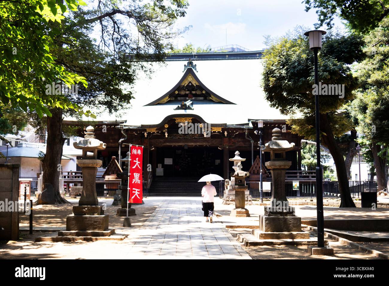 Ancient wooden shrine of antique goddess deity Kishimojin for japanese ...