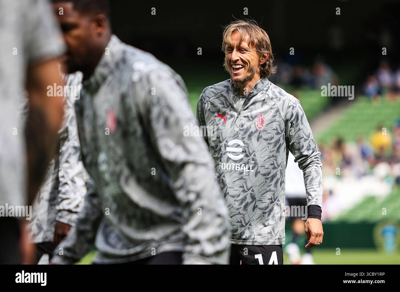 AC Milan's Luka Modric before the pre-season friendly match at Aviva ...