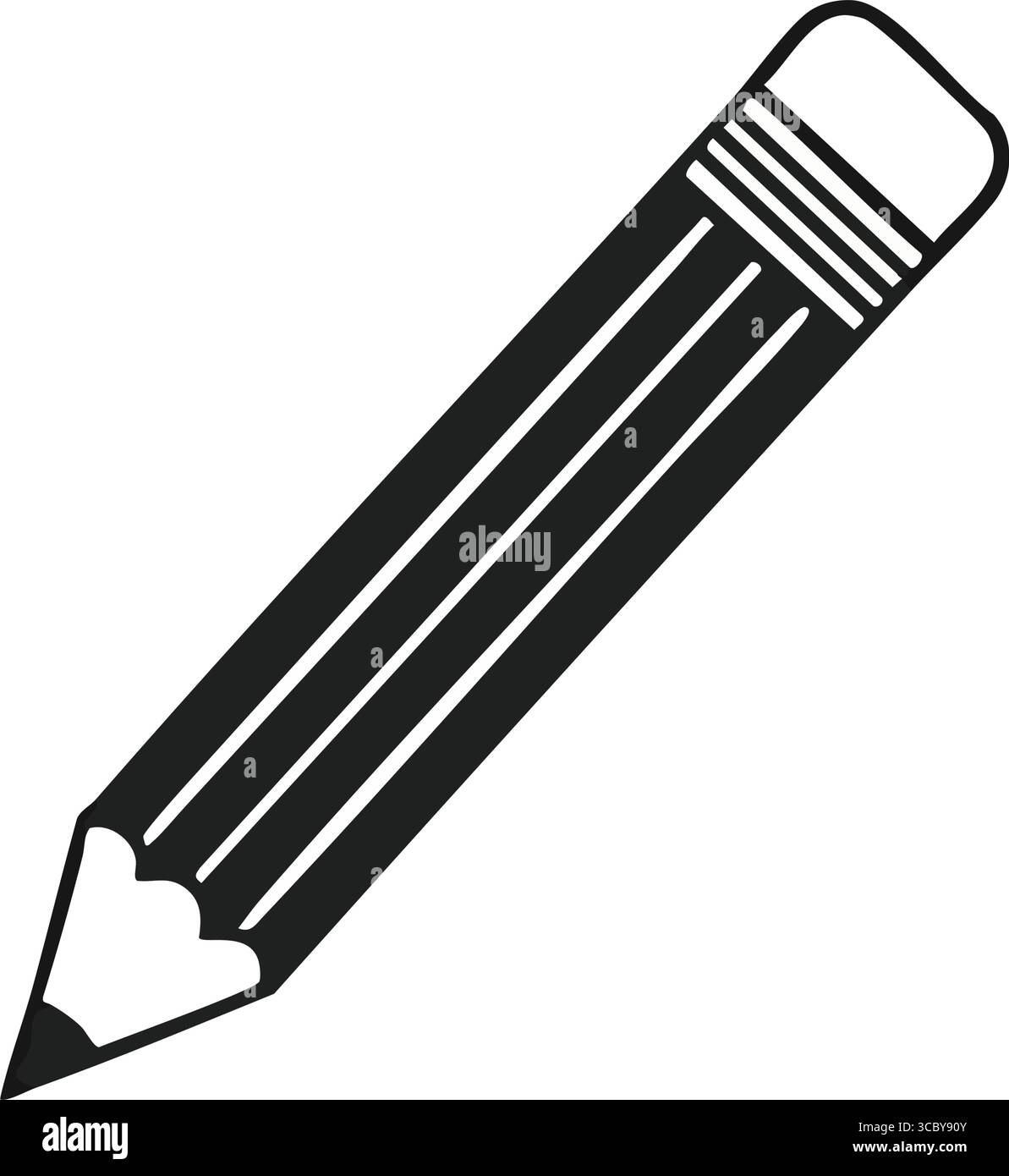 Pencil Icon Drawing Tool. A clear minimalist graphic of an artistic ...