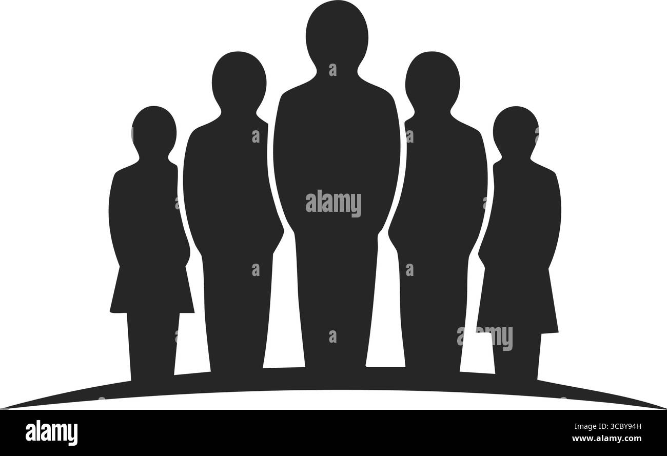 Unified People Group Symbol. A minimalist graphic of human figures ...