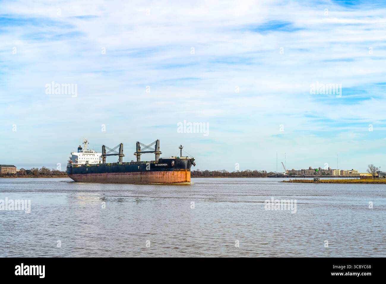 New Orleans, LA, USA - February 1, 2025: DSI Andromeda bulk carrier ...