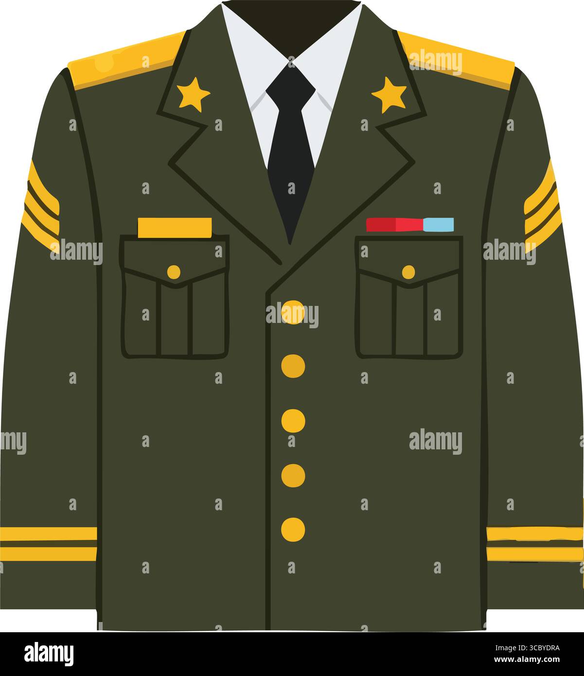Army Dress Uniform Jacket. Illustrative depiction of a soldier's formal ...