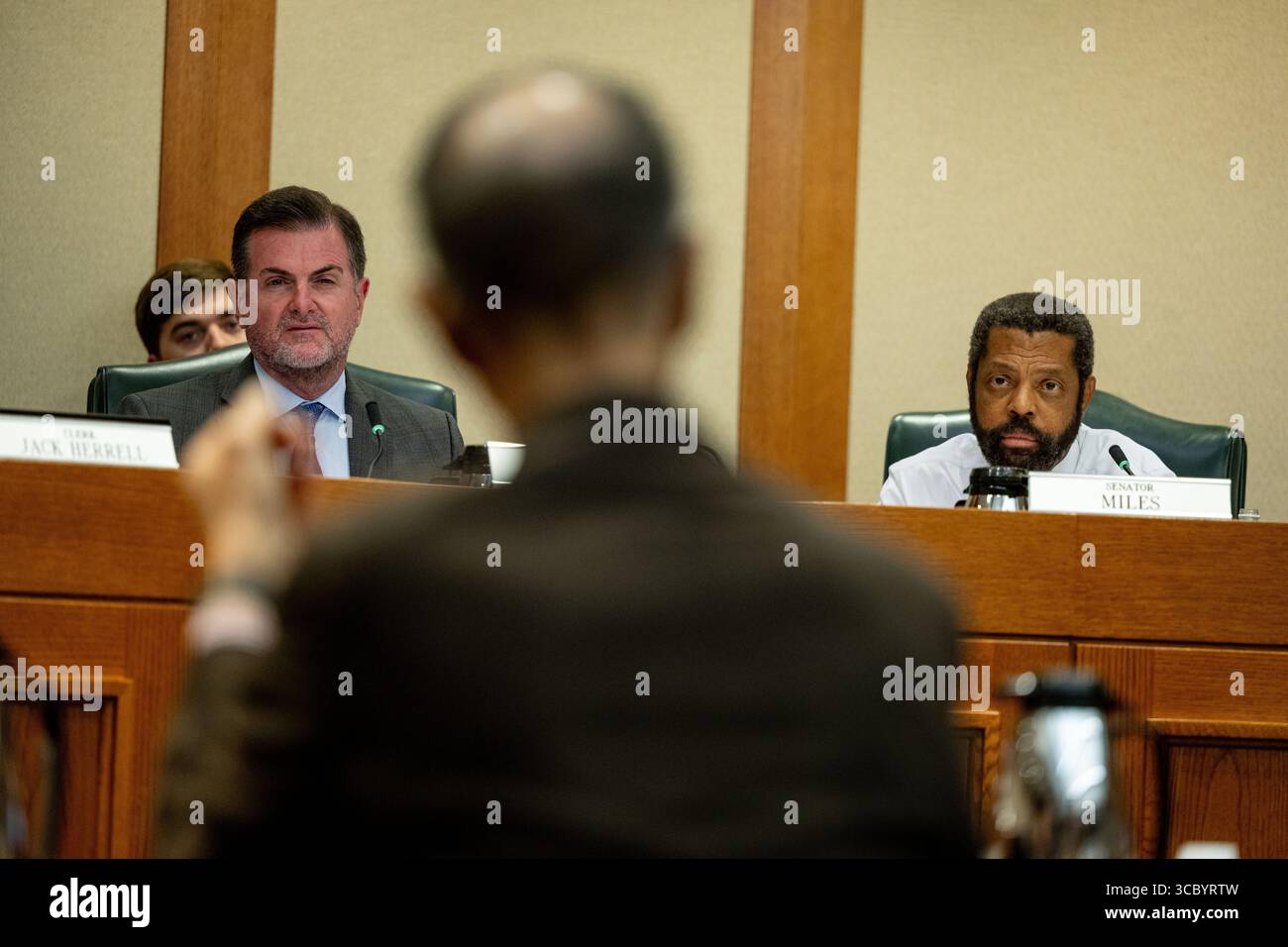 Sen. Borris Miles (D-TX) speaks during a Senate Special Committee on ...