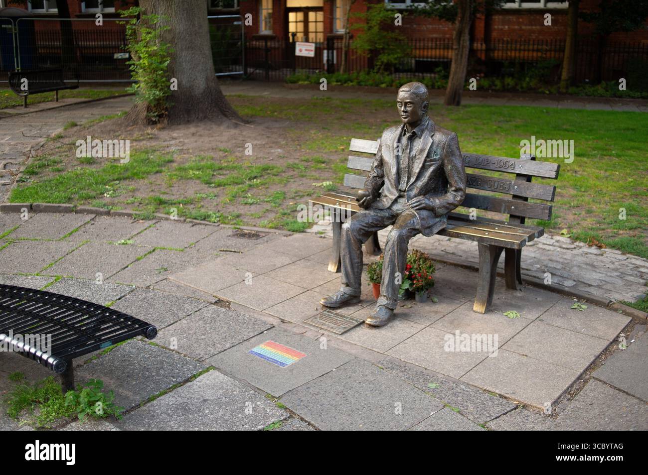 View of the Alan Turing Memorial. The Alan Turing Memorial, located at ...