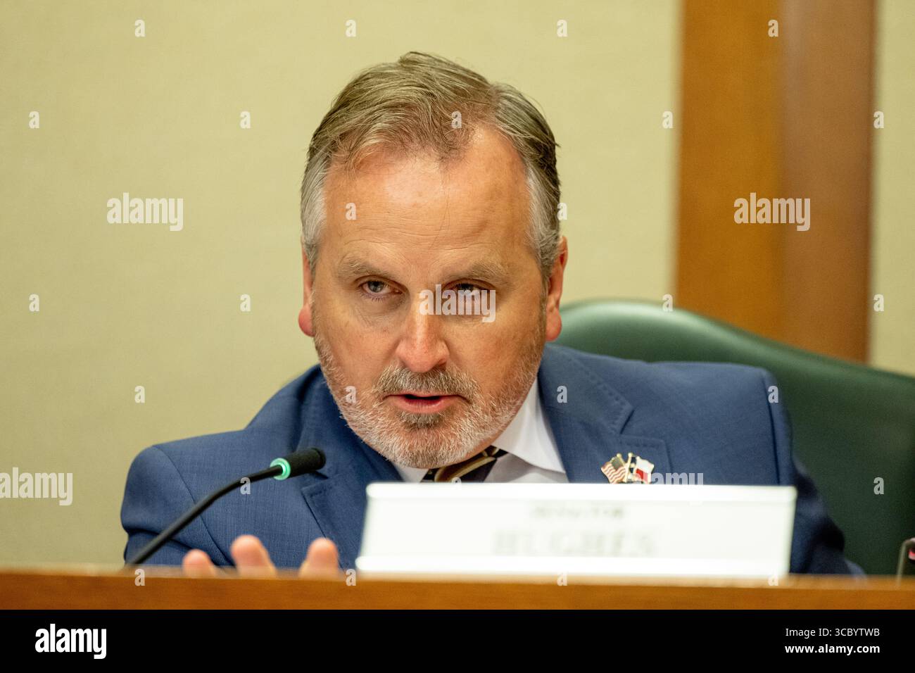Sen. Bryan Hughes (R-TX) speaks during a Senate Special Committee on ...