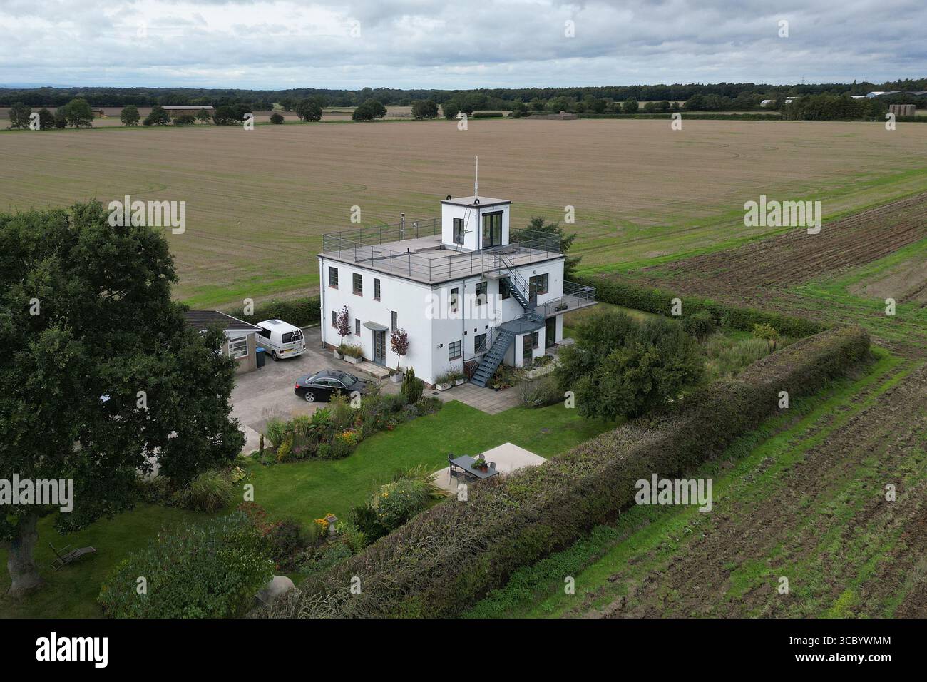 RAF Tholthorpe watch office. Royal Air Force airfield control tower ...