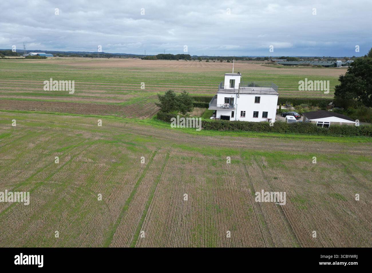 RAF Tholthorpe watch office. Royal Air Force airfield control tower ...