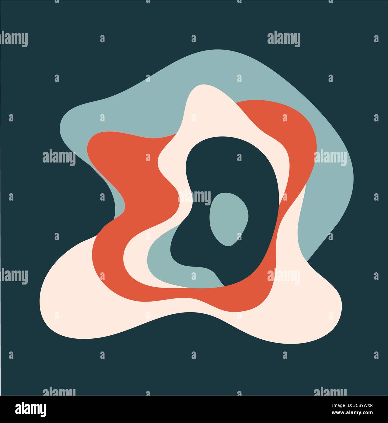 Smooth abstract composition coral Cut Out Stock Images & Pictures - Alamy