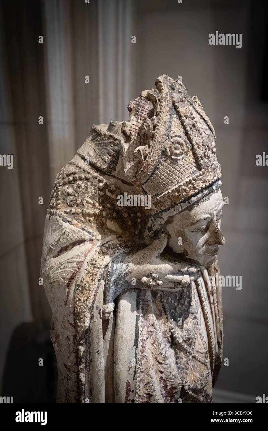 Saint Denis the first bishop of Paris sculpture holding his severed ...