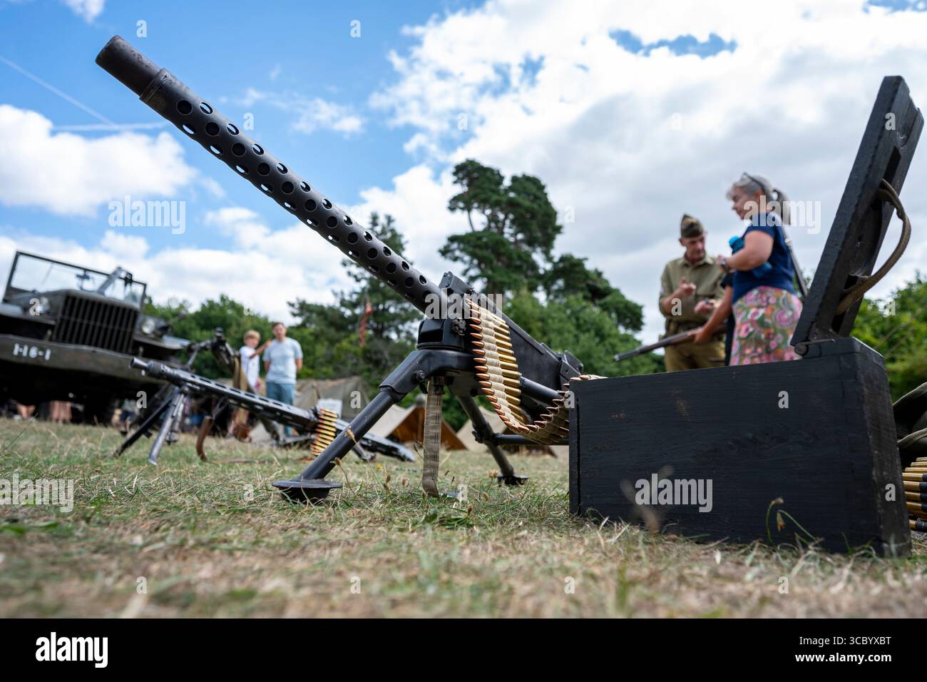 Chalfont, UK. 9 August 2025. A Browning 30 calibre machine gun at the ...