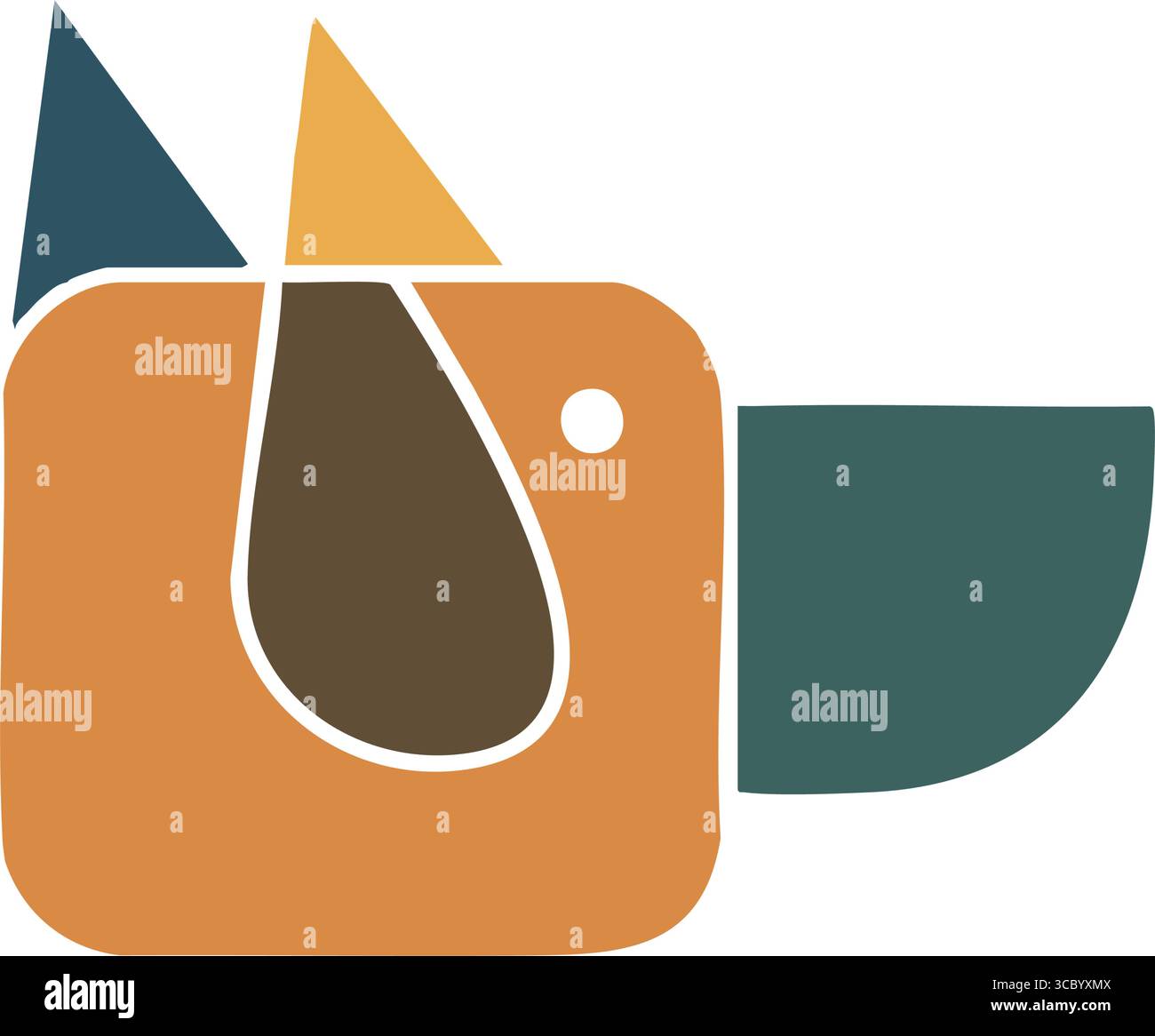 Abstract geometric bird design hi-res stock photography and images - Alamy