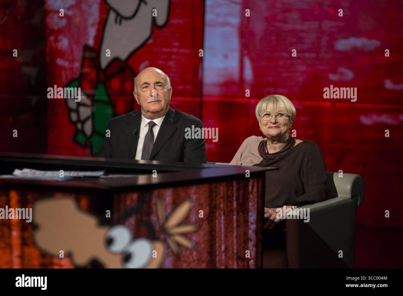 Milano, TV broadcast "Che tempo che fa" in the picture: Ludovico ...