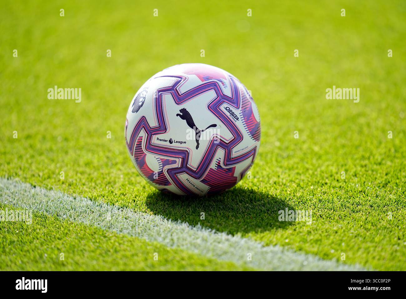 A close up of the Premier League match ball for the 2025/26 Season ...