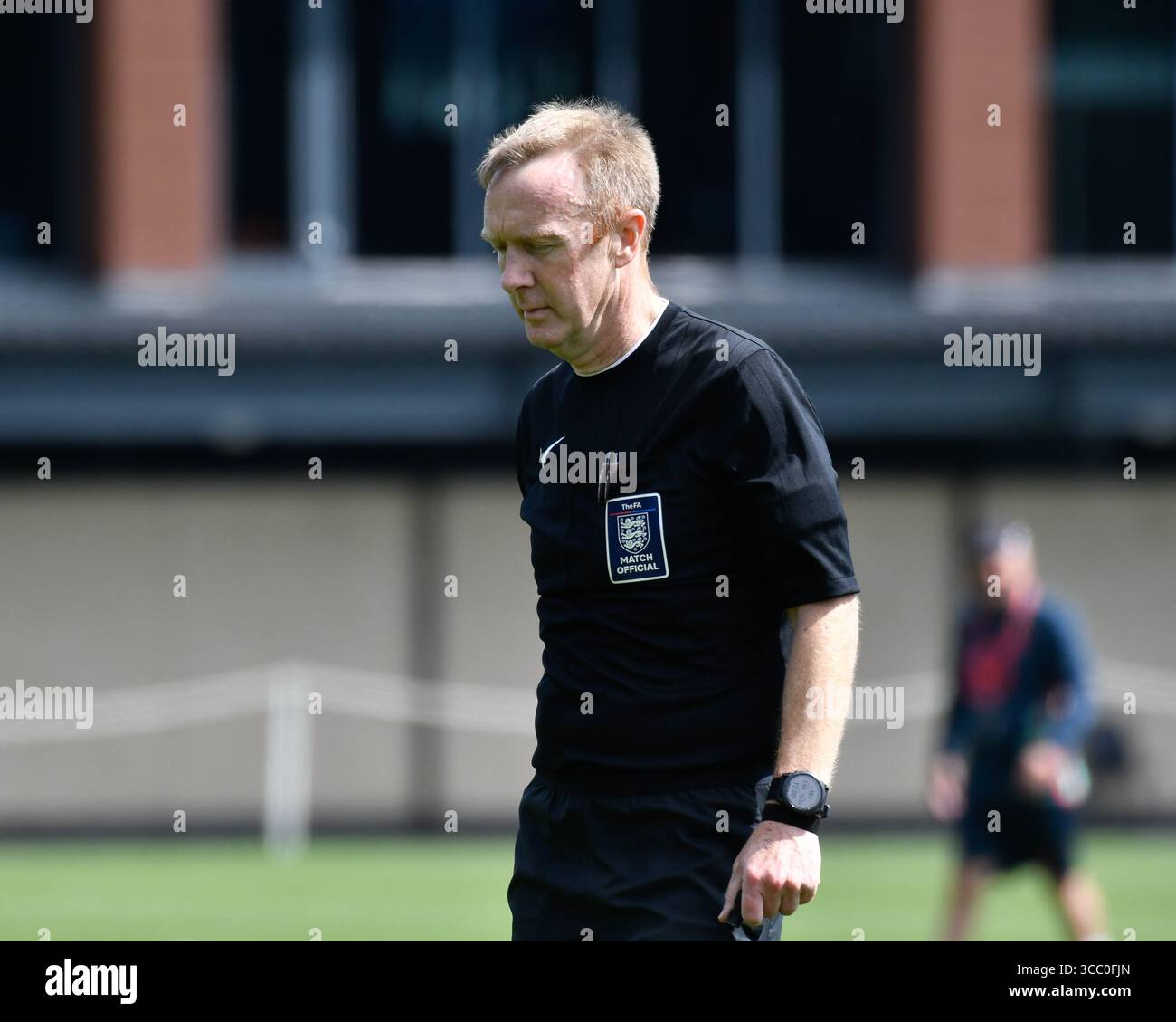 Landore, Swansea, Wales. 9 August 2025. Match Referee Kevin Slade ...