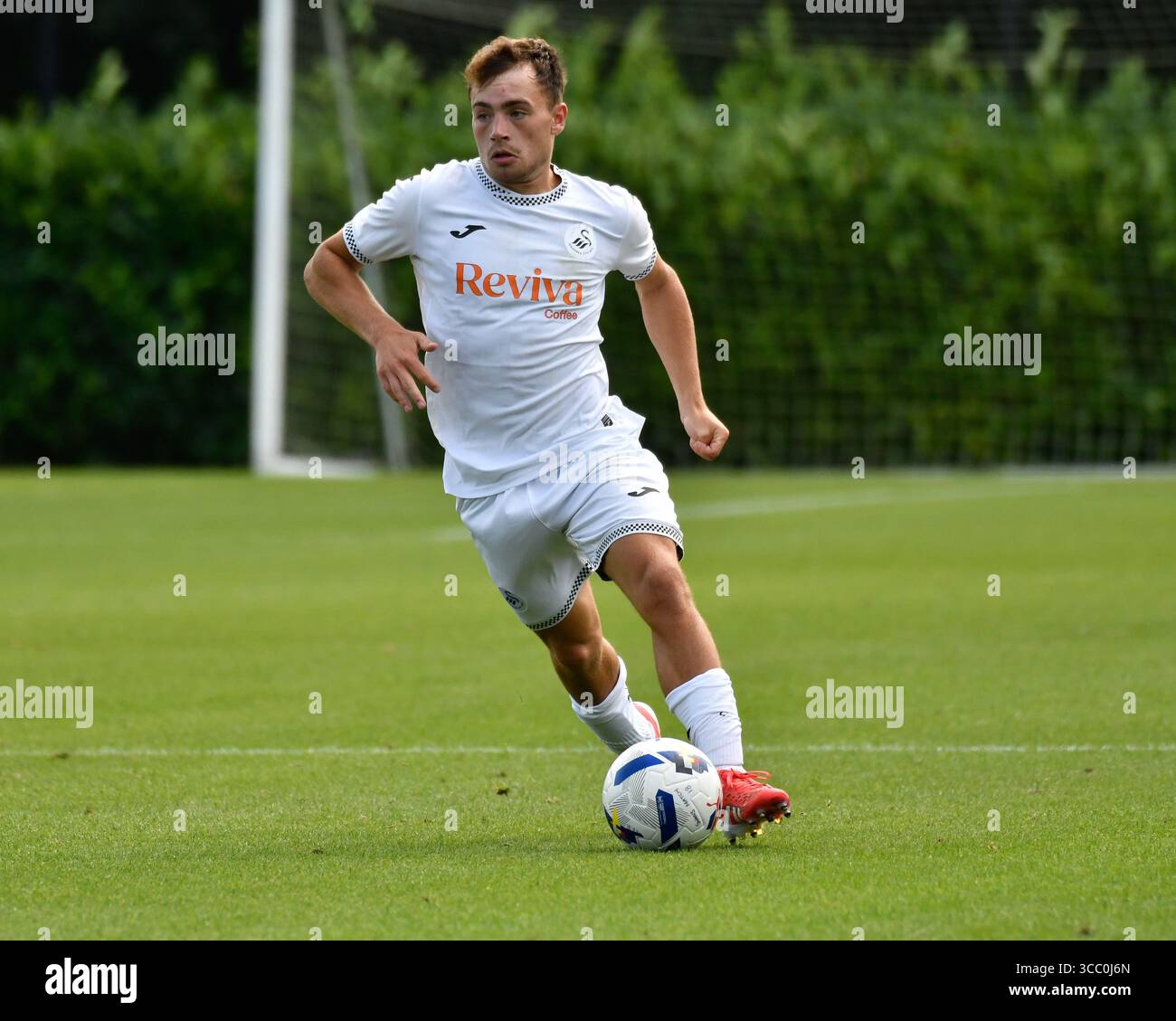 Landore, Swansea, Wales. 9 August 2025. Caio Ifans of Swansea City on ...