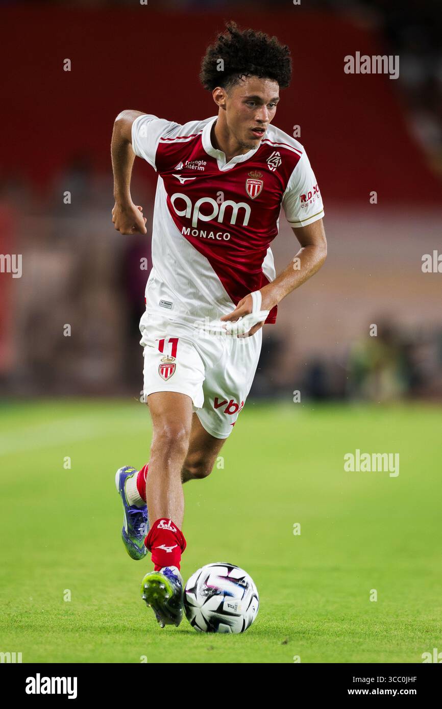 Maghnes Akliouche of AS Monaco in action during the friendly football ...