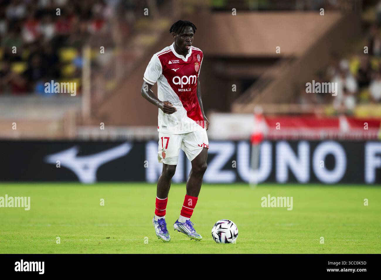 Wilfried Singo of AS Monaco in action during the friendly football ...