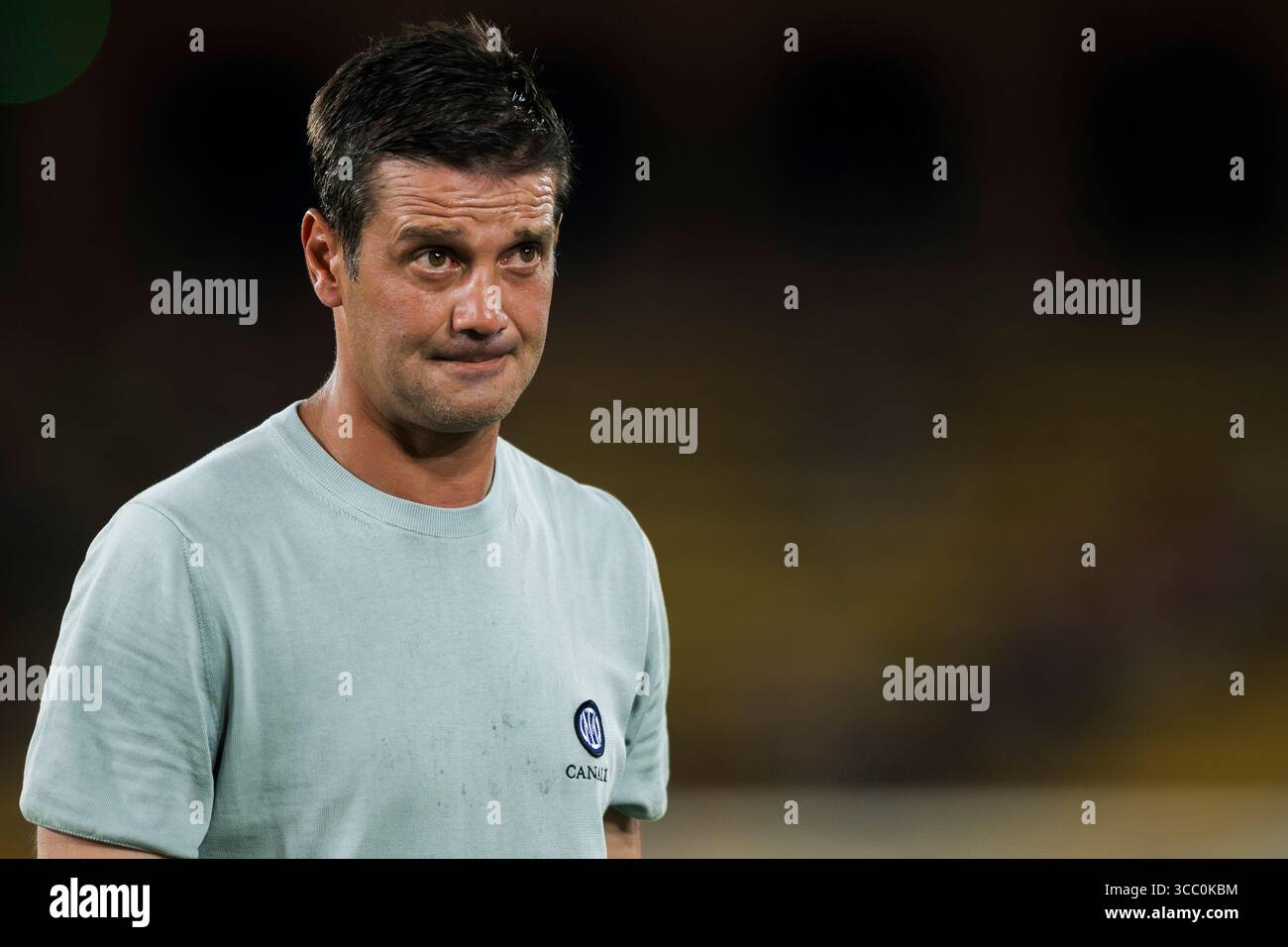 Cristian Chivu, head coach of FC Internazionale, look on at the end of ...