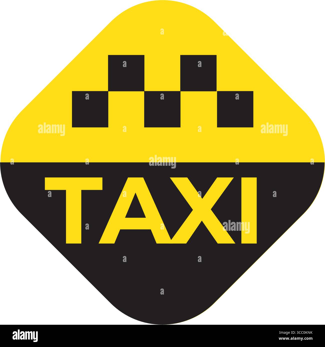 Taxi sign yellow cab Stock Vector Images - Alamy