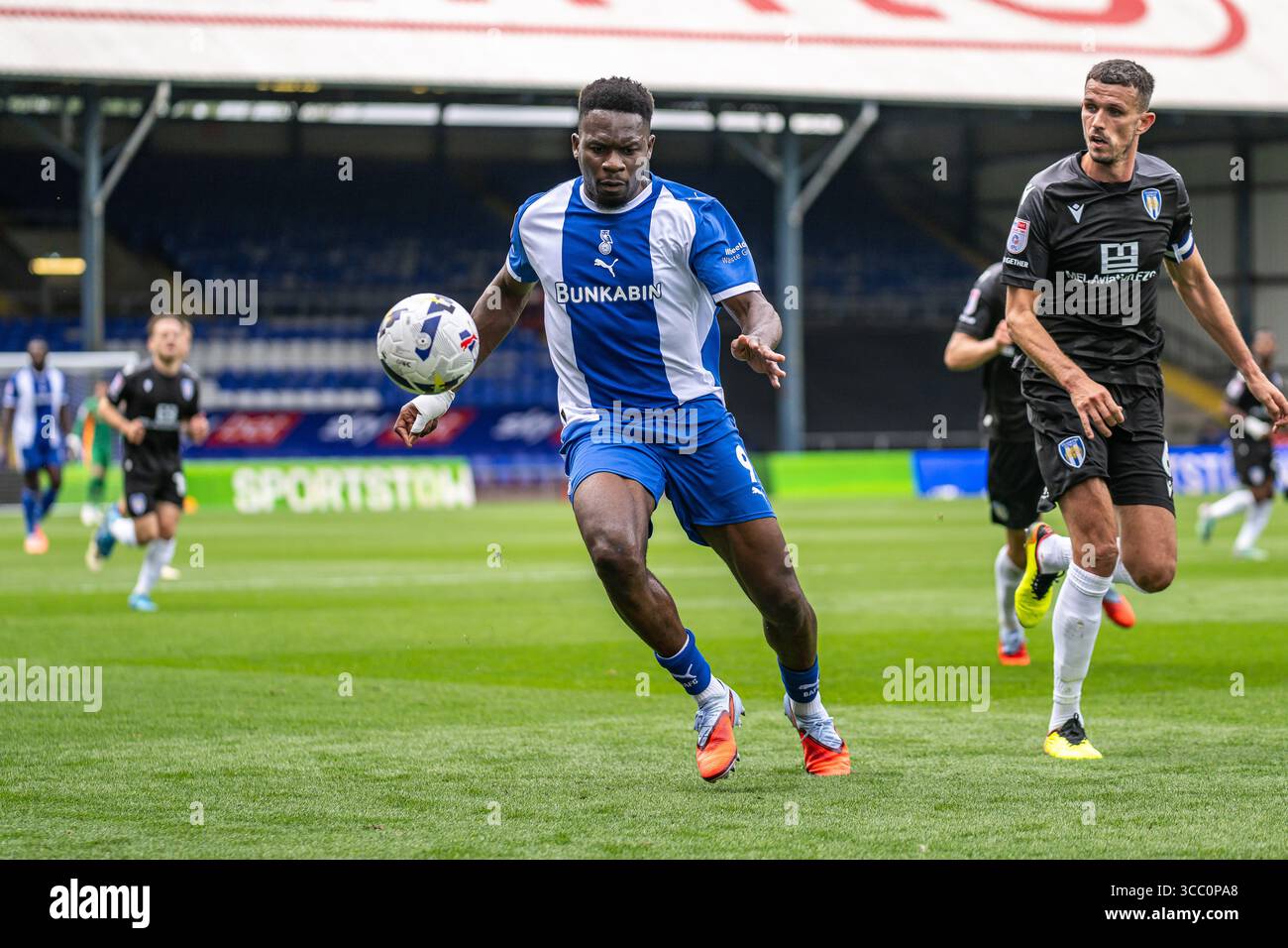 Oldham Athletic's Mike Fondop during the Sky Bet League 2 match between ...