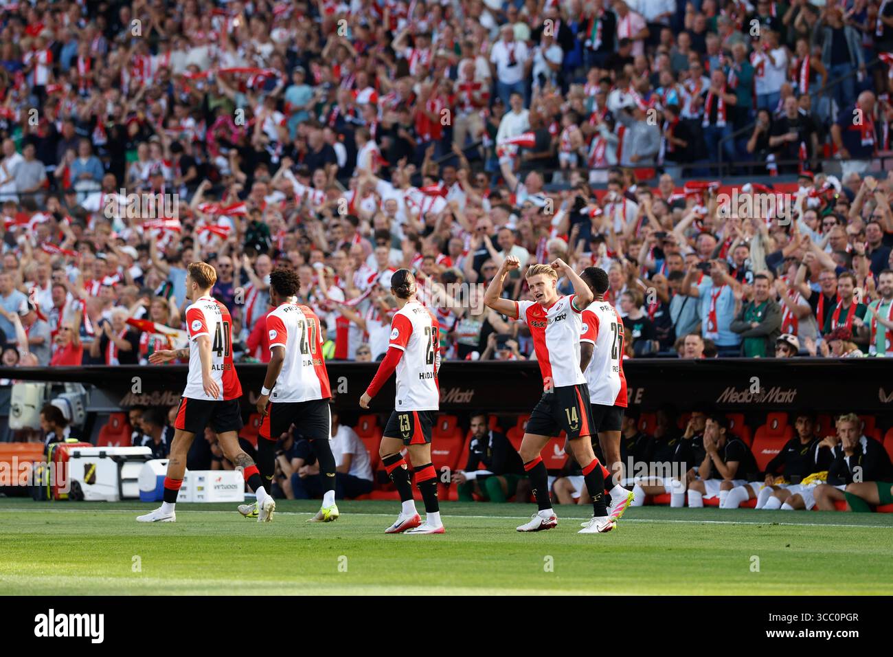 ROTTERDAM - Sem Steijn celebrates his goal during the Dutch Eredivisie ...