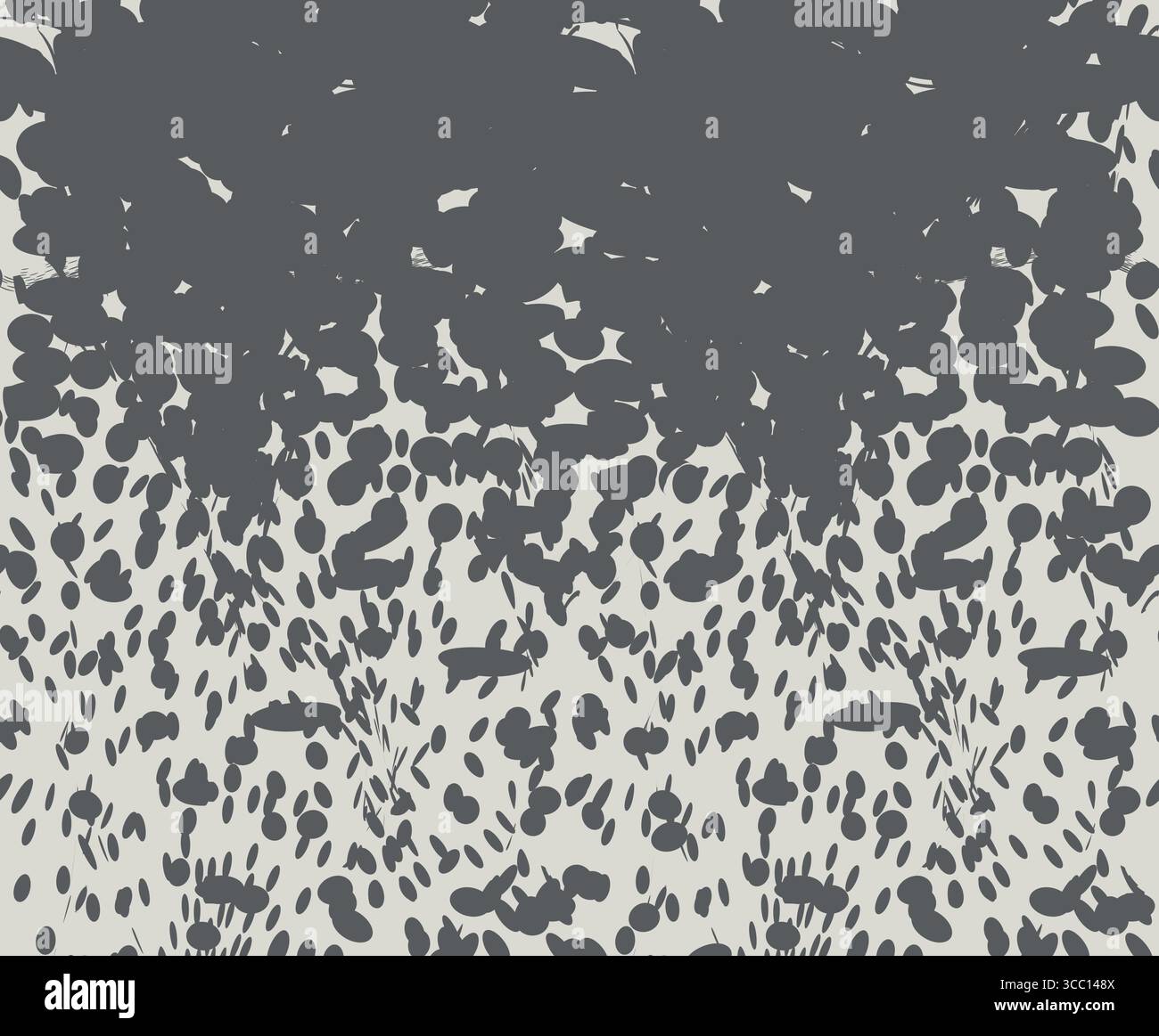 Seamless border with chaotic flowing dots. Decorative texture with ...