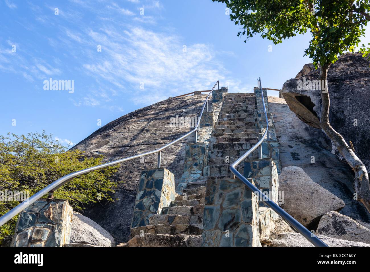 Steps descending from the top of the Ayo and Casibari rock formations ...