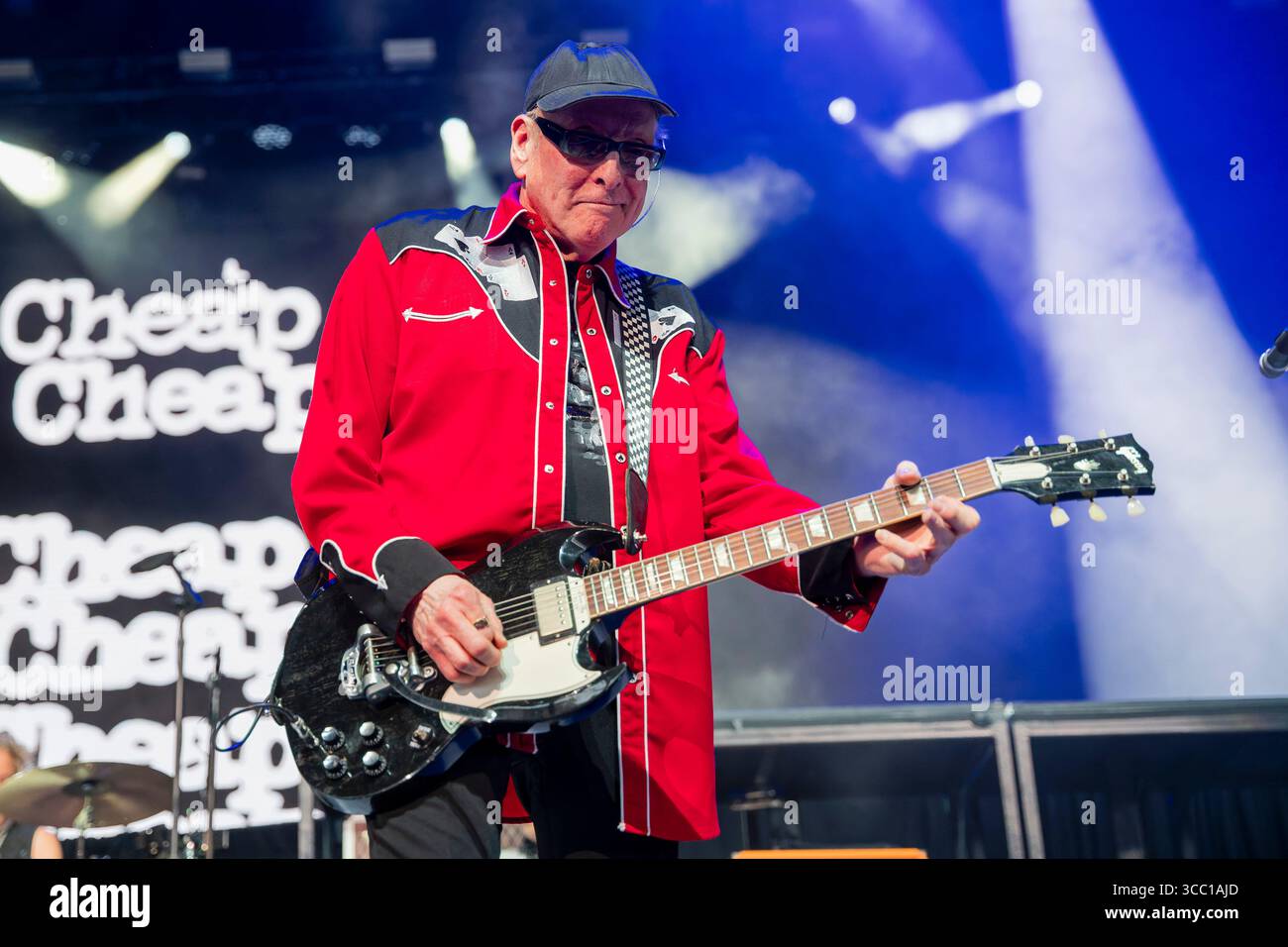 Rick Nielsen of Cheap Trick performs on Friday, Aug. 8, 2025, at Credit ...