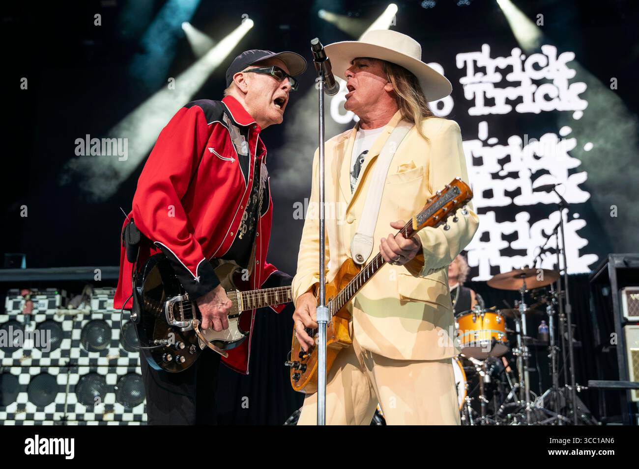 Rick Nielsen, left, and Robin Zander of Cheap Trick perform on Friday ...
