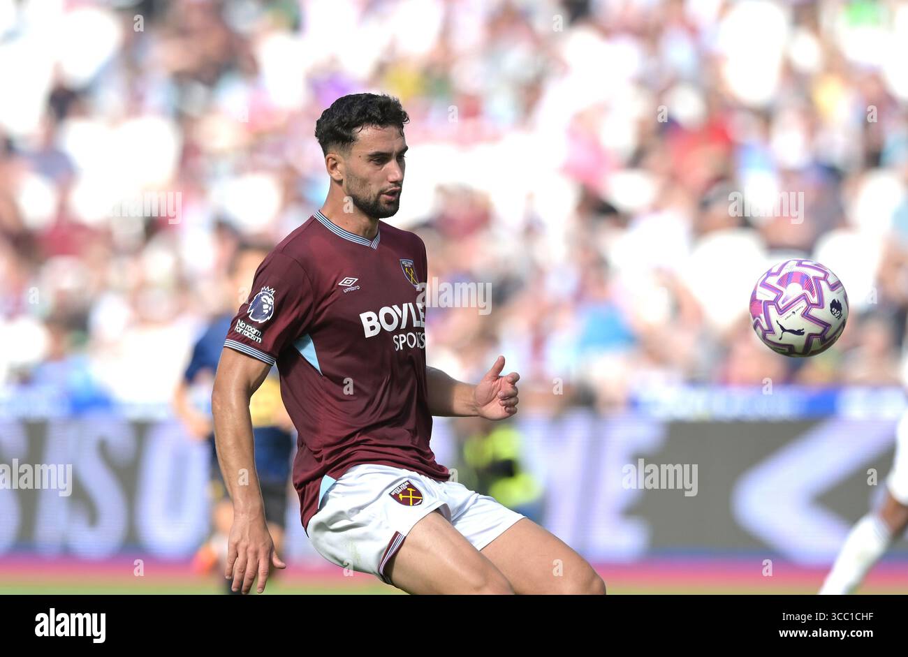 London UK 9th August 2025. Max Kilman of West Ham United during the ...