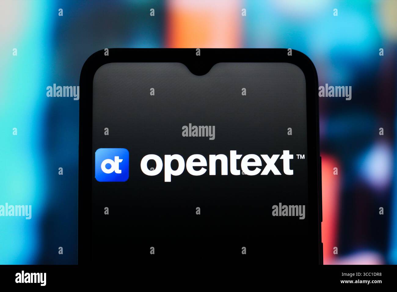 Canada. 9th Aug, 2025. In this photo illustration, the OpenText ...