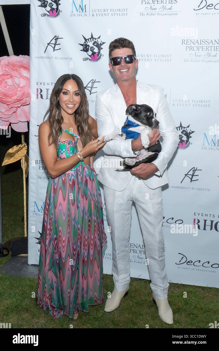 Melissa Gorga and Robin Thicke attends NYC Second Chance Rescue ...