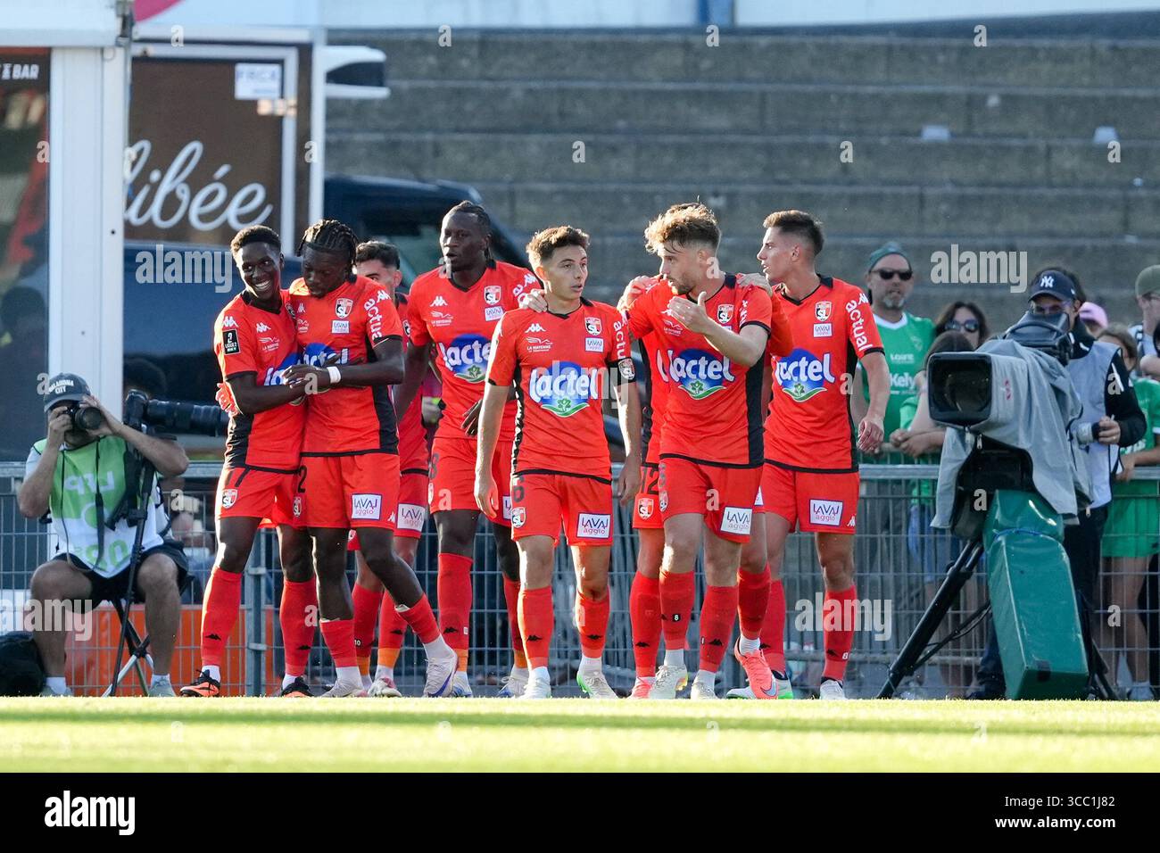 Equipe de football de Laval SLMFC during the Ligue 2 BKT match between ...