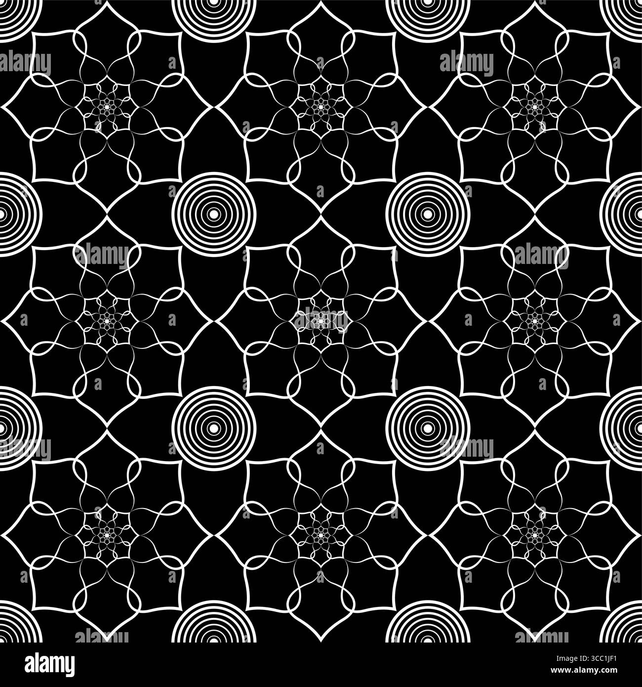 Indian flowers pattern Black and White Stock Photos & Images - Alamy