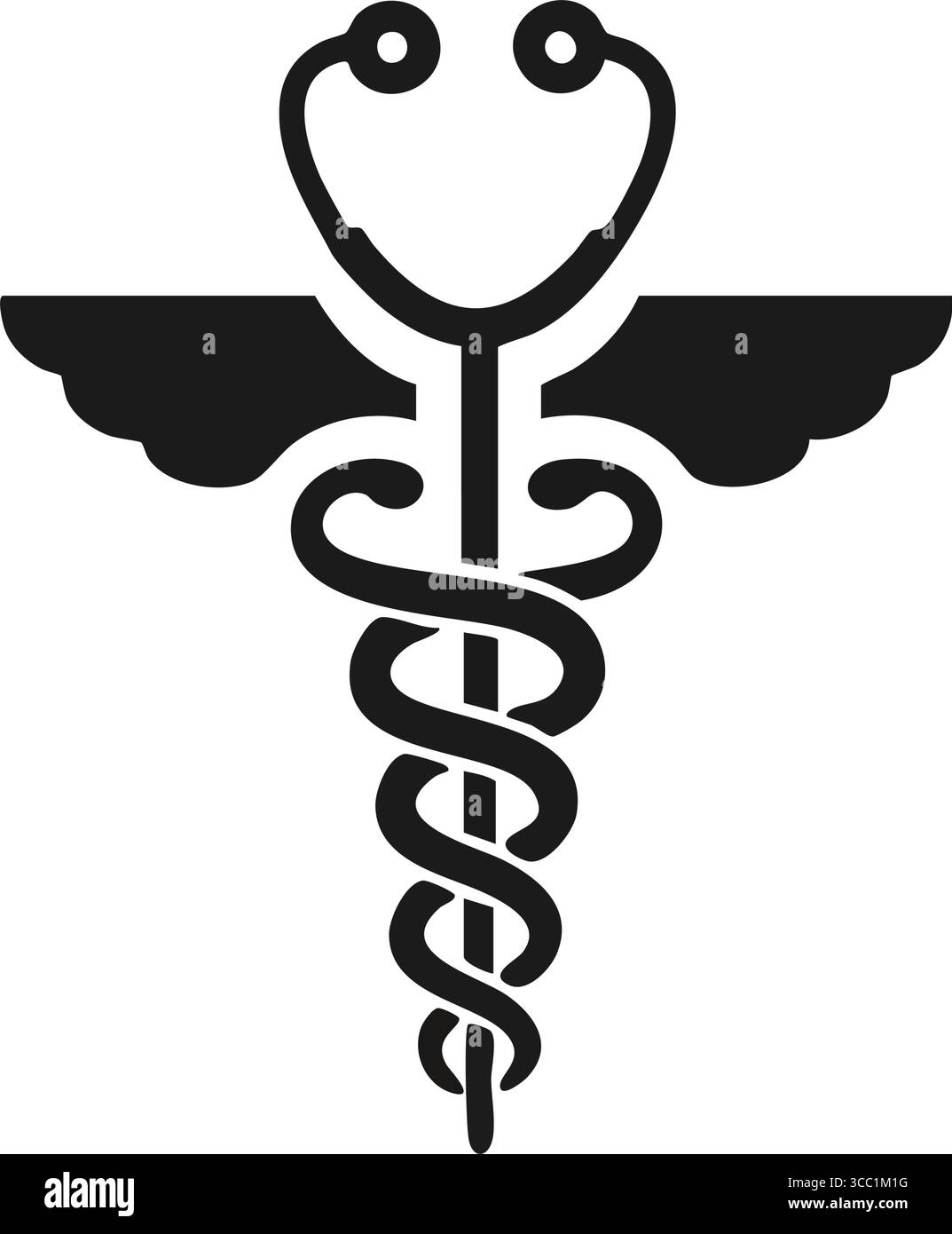 Healing Symbol Stethoscope Caduceus. This contemporary emblem combines ...