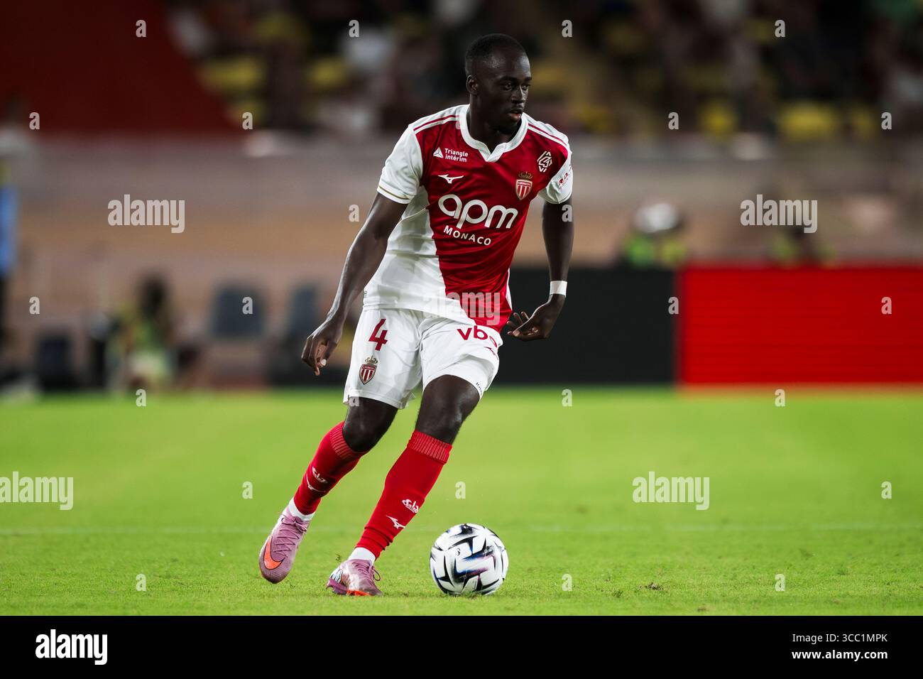 Jordan Teze of AS Monaco in action during the friendly football match ...