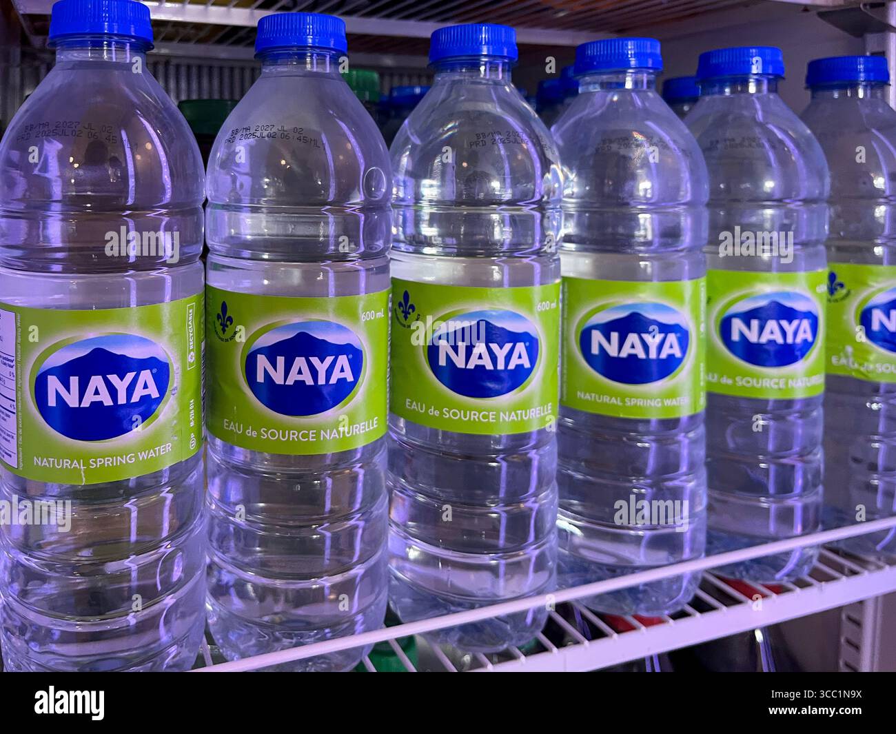 Vaughan, Ontario, Canada - July 28, 2025: Naya natural spring water in ...