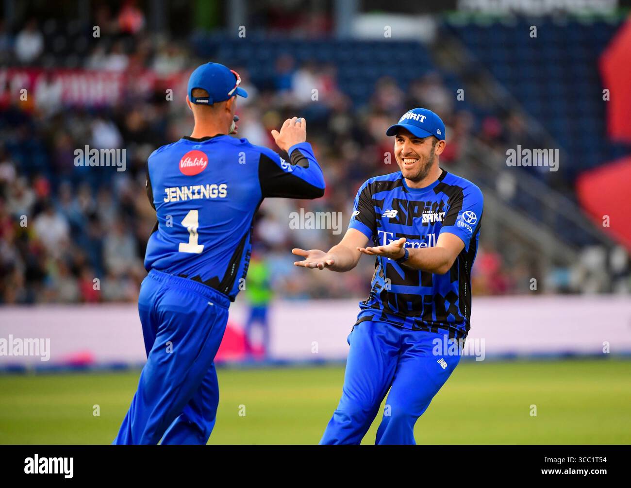 Sophia Gardens, Cardiff, UK. 9th Aug, 2025. The Hundred Mens Cricket ...