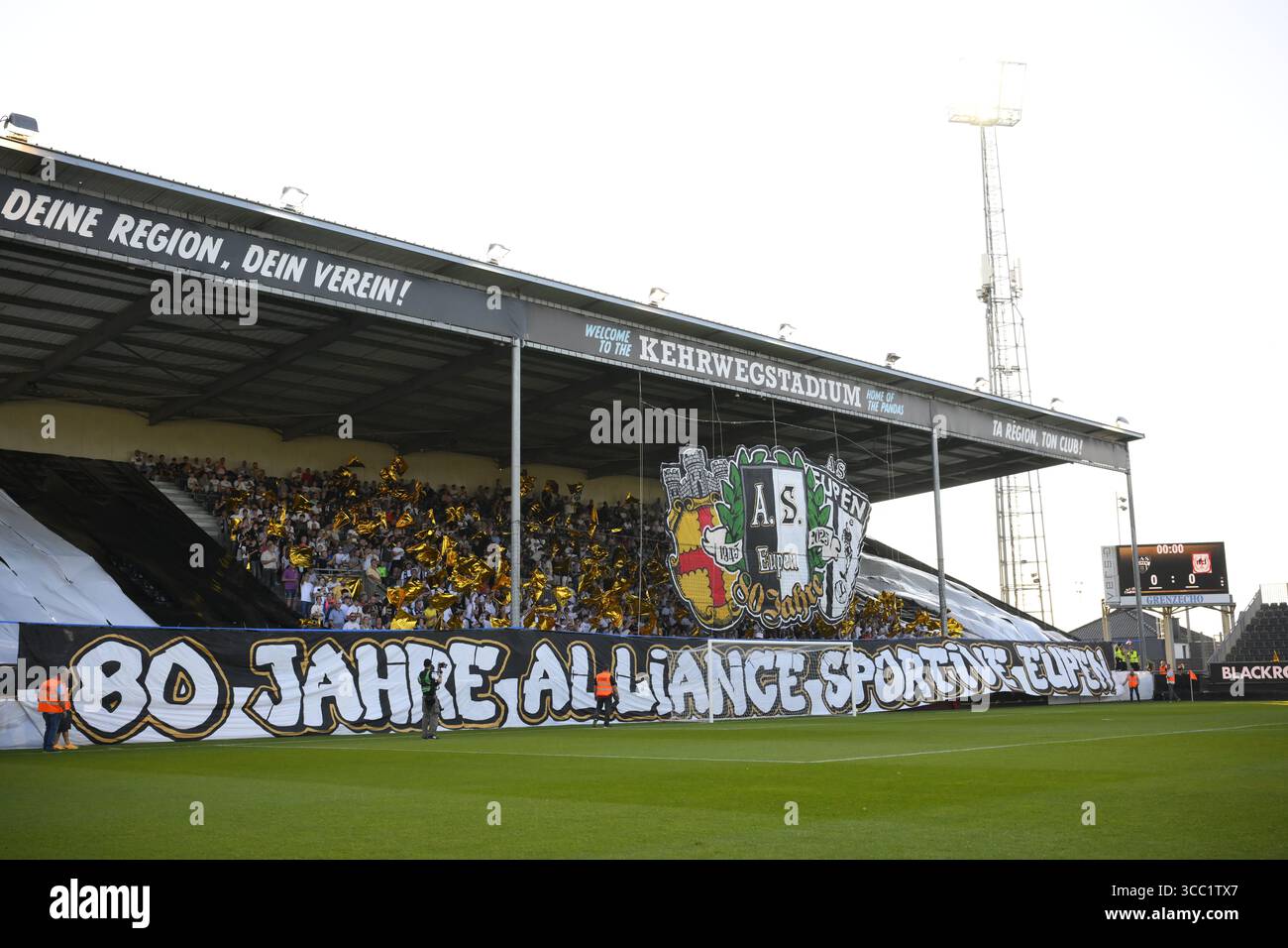 supporters are pictured during a soccer game between KAS Eupen and RFC ...