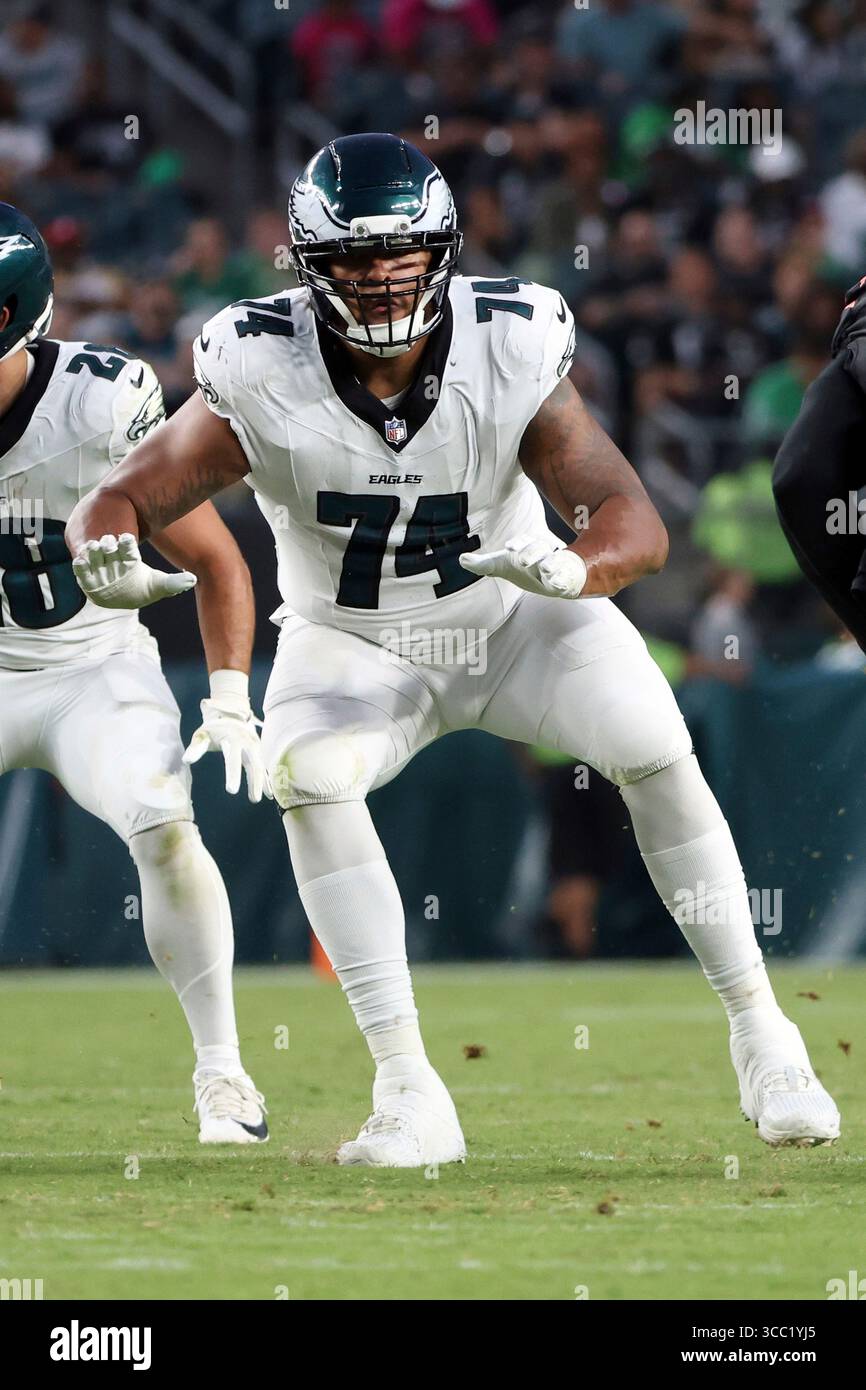Philadelphia Eagles offensive tackle Kendall Lamm (74)blocks during an ...