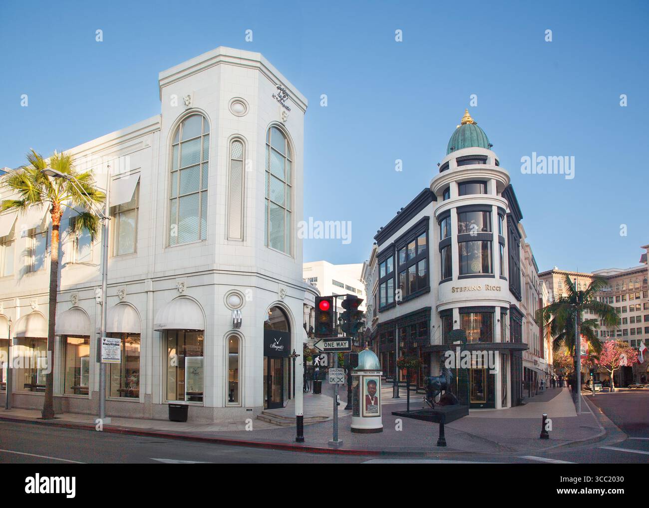 The Rodeo Drive fancy shops and stores in Beverly Hills Los Angeles ...
