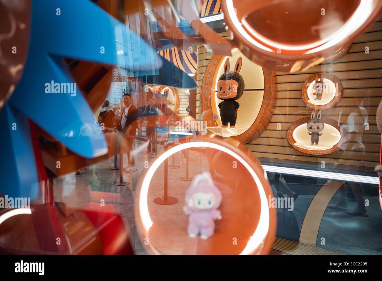 The POP MART flagship store reveals rows of Labubu's collectible ...