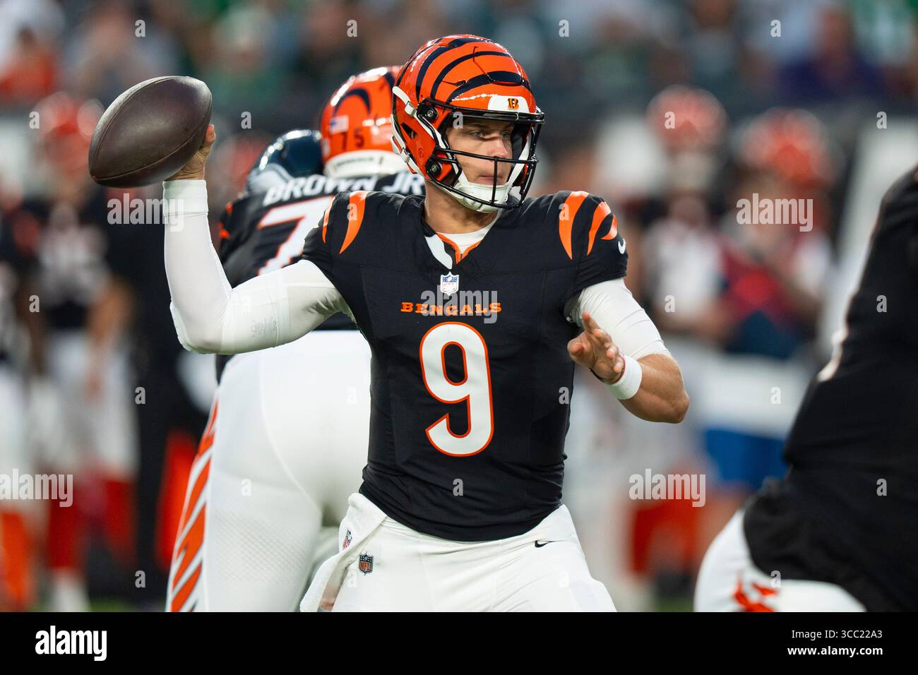 Cincinnati Bengals quarterback Joe Burrow in action during an NFL ...